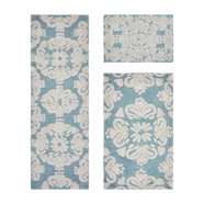 Better Trends Medallion 100% Cotton 24" x 40" Bath Rug - Gray/Natural ...