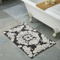 Better Trends Medallion 100% Cotton Bathroom Mats, Washable, Charcoal ...