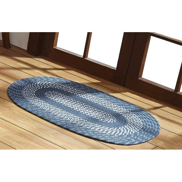 Better Trends Newport 100% Polypropylene 30" x 50" Oval Braided Rug ...