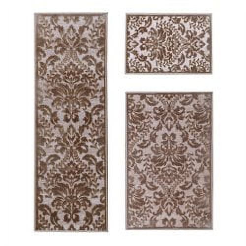 Better Trends Nyla Polyester 3 Piece Accent Rug Set - Taupe - Walmart.com