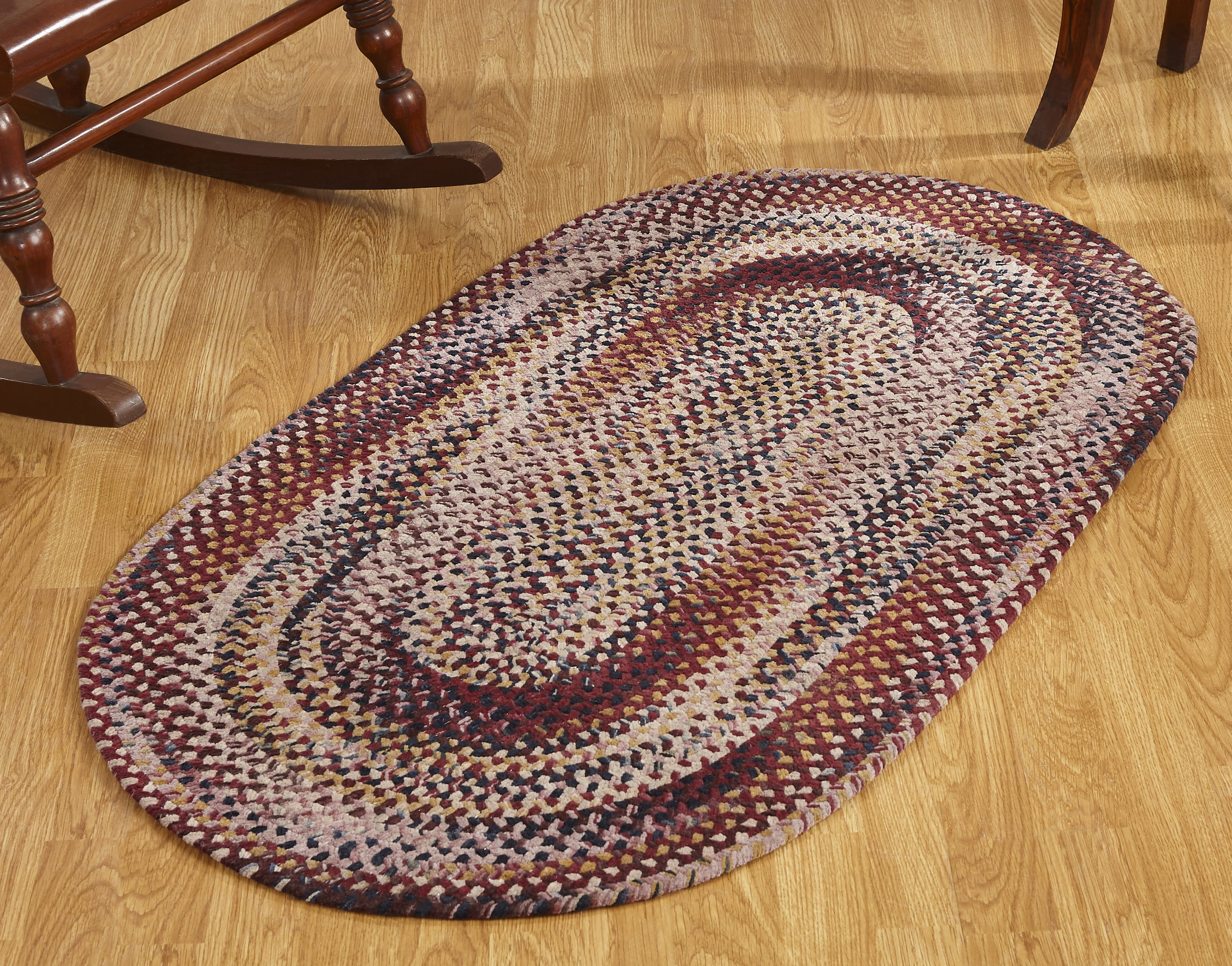 Better Trends Oval Braided Rug 5' x 7' 100% Cotton Rug for Indoor Use ...