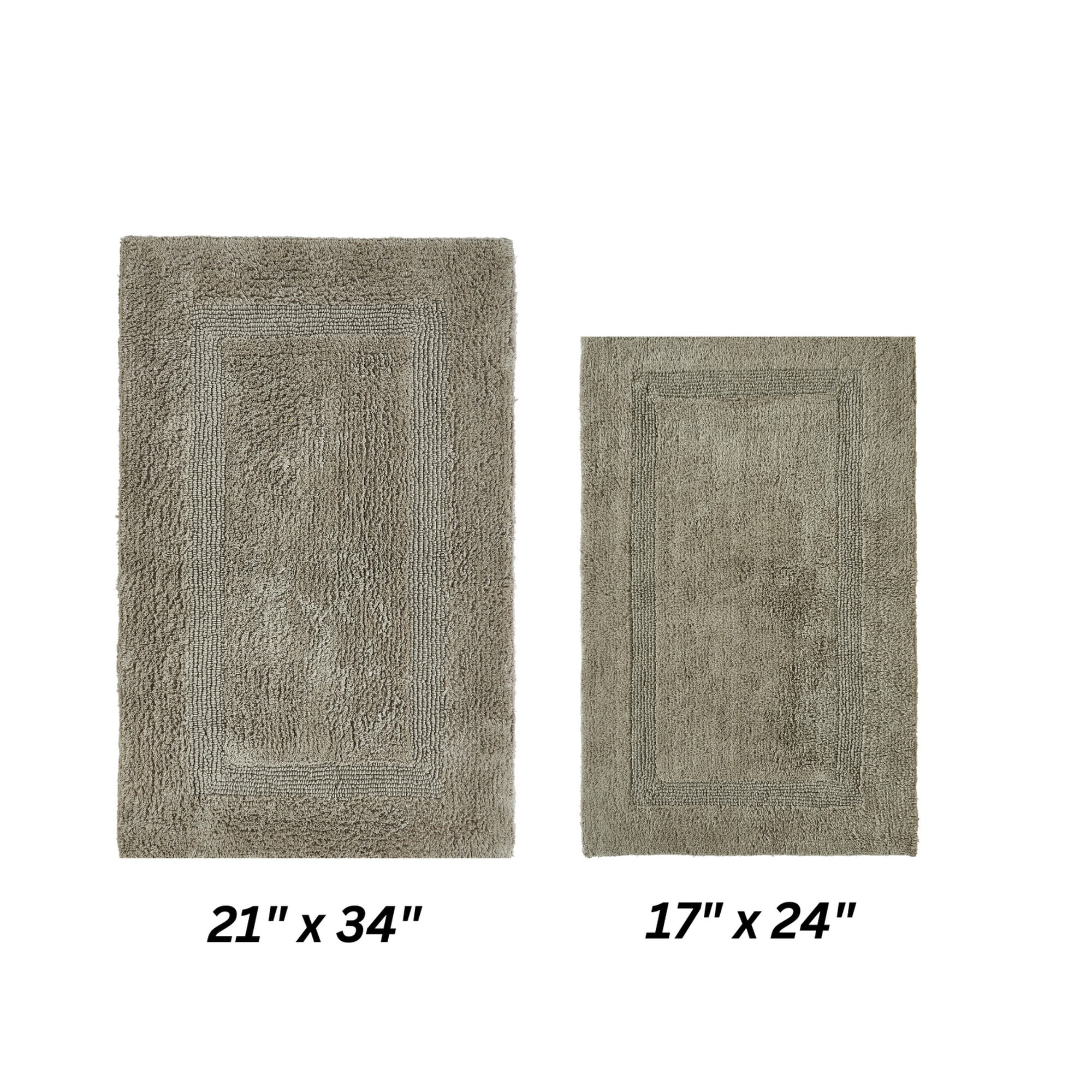 Better Trends Premium 2 Piece Bathroom Rug Set 100% Cotton, Extra Soft ...