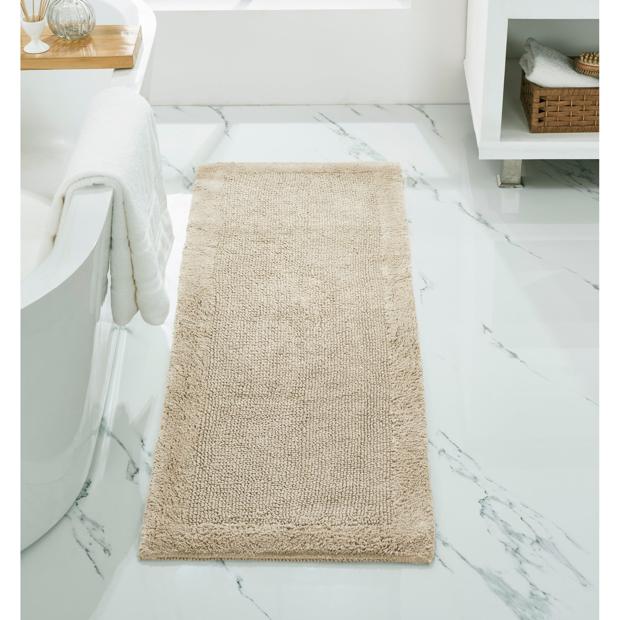 Better Trends 20"x 60" Premium Bathroom Runner Rug 100% Cotton Soft ...