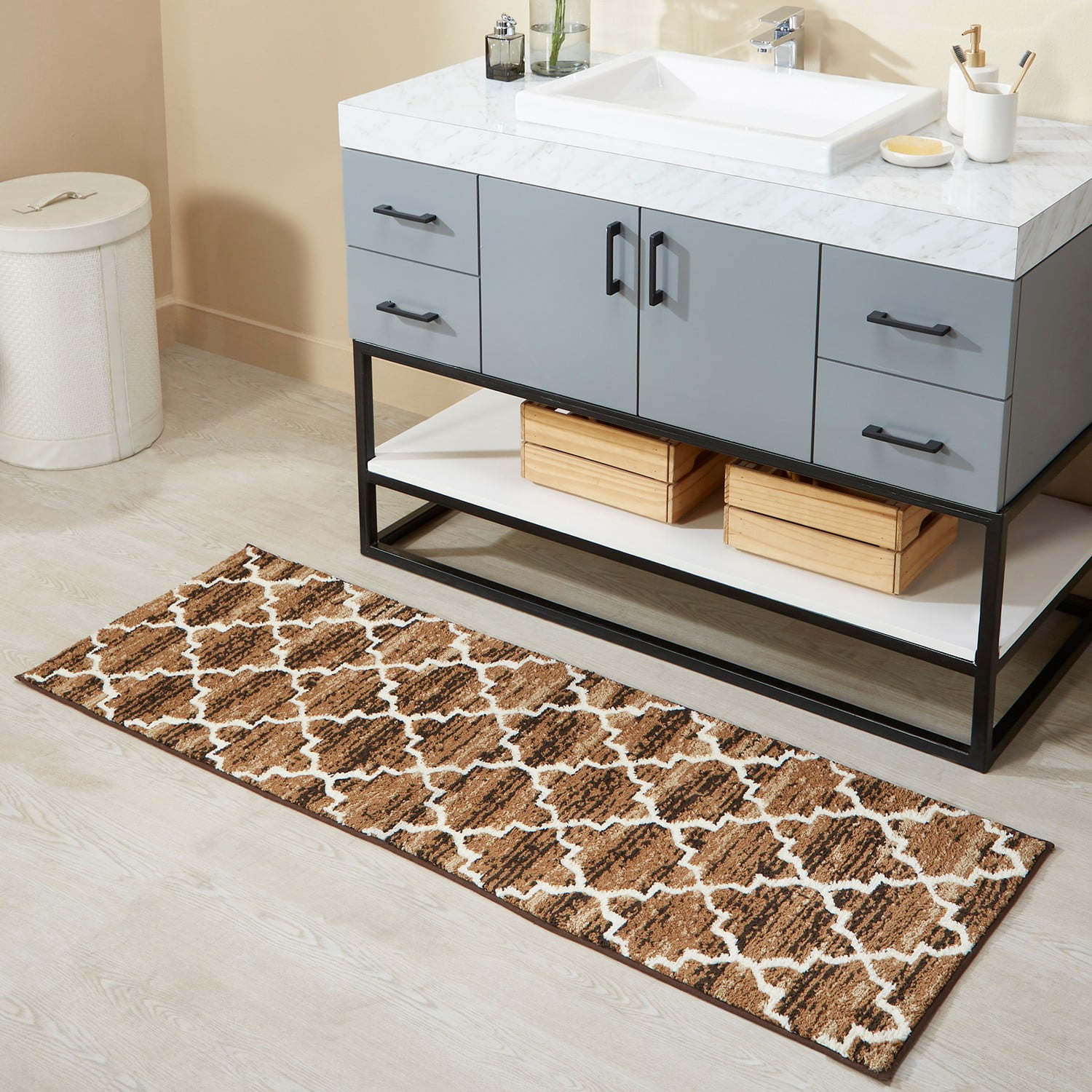 Better Trends 20" x 60" Runner Bathroom Rug, 100% Cotton, Soft, Water ...