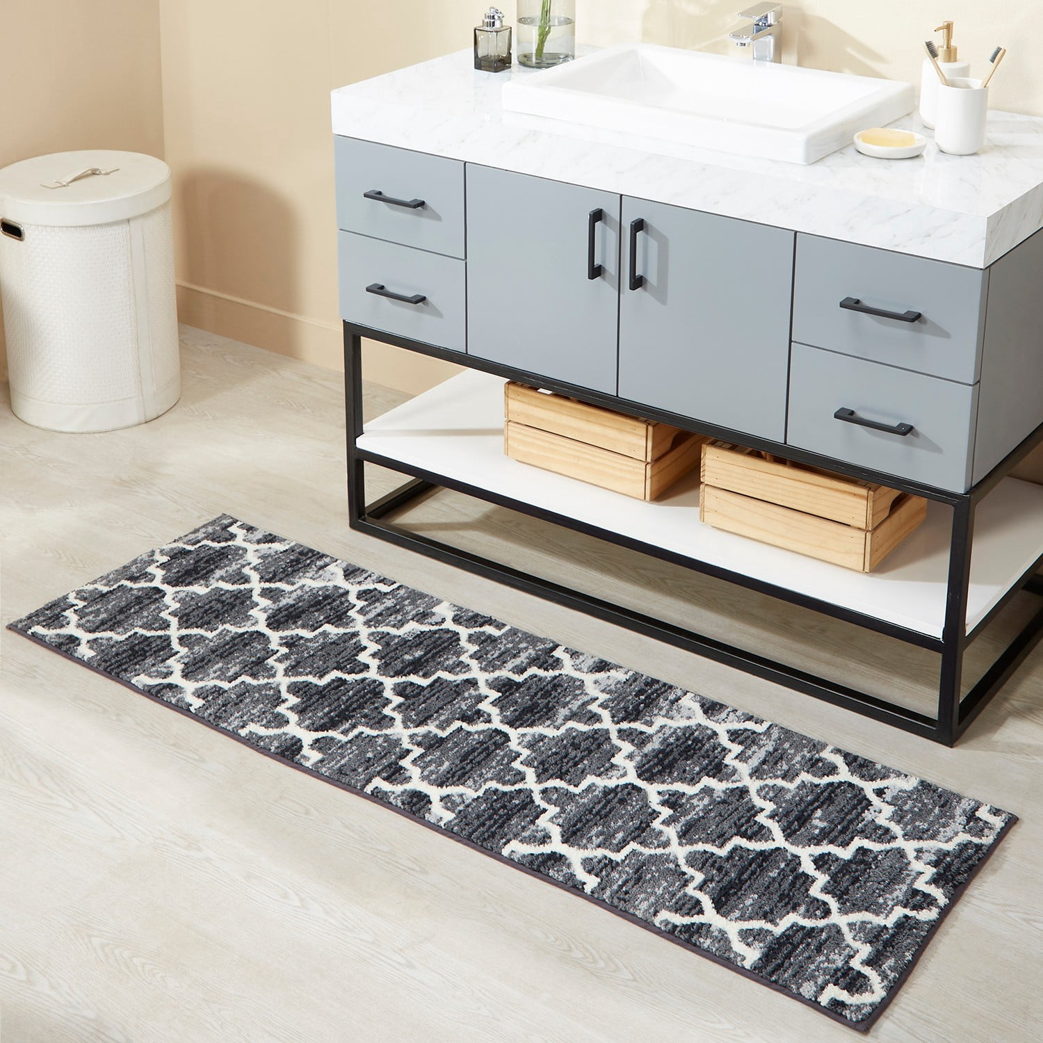 Better Trends 20" x 60" Runner Bathroom Rug, 100% Cotton, Soft, Water ...