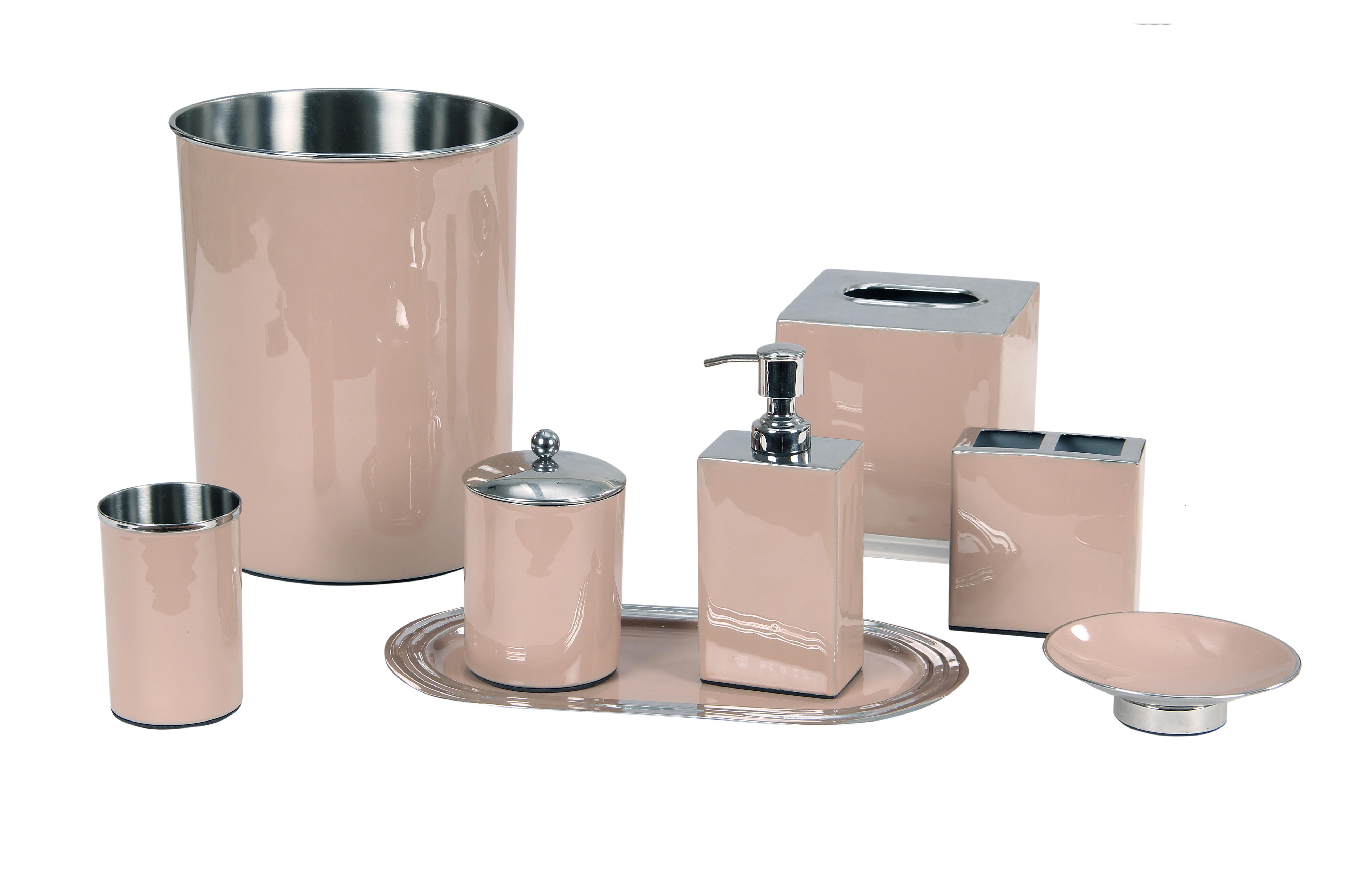 Better Trends Trier 8 Piece Stainless Steel Bath Accessories Set, for ...