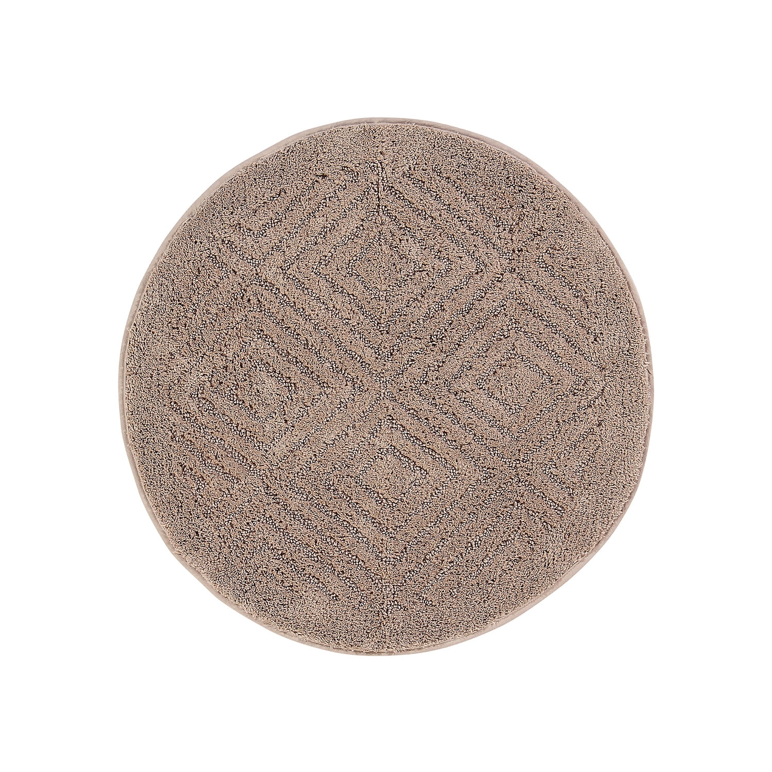 Better Trends Round Bath Mat, 30" Diameter, 100% Cotton Water Absorbent ...