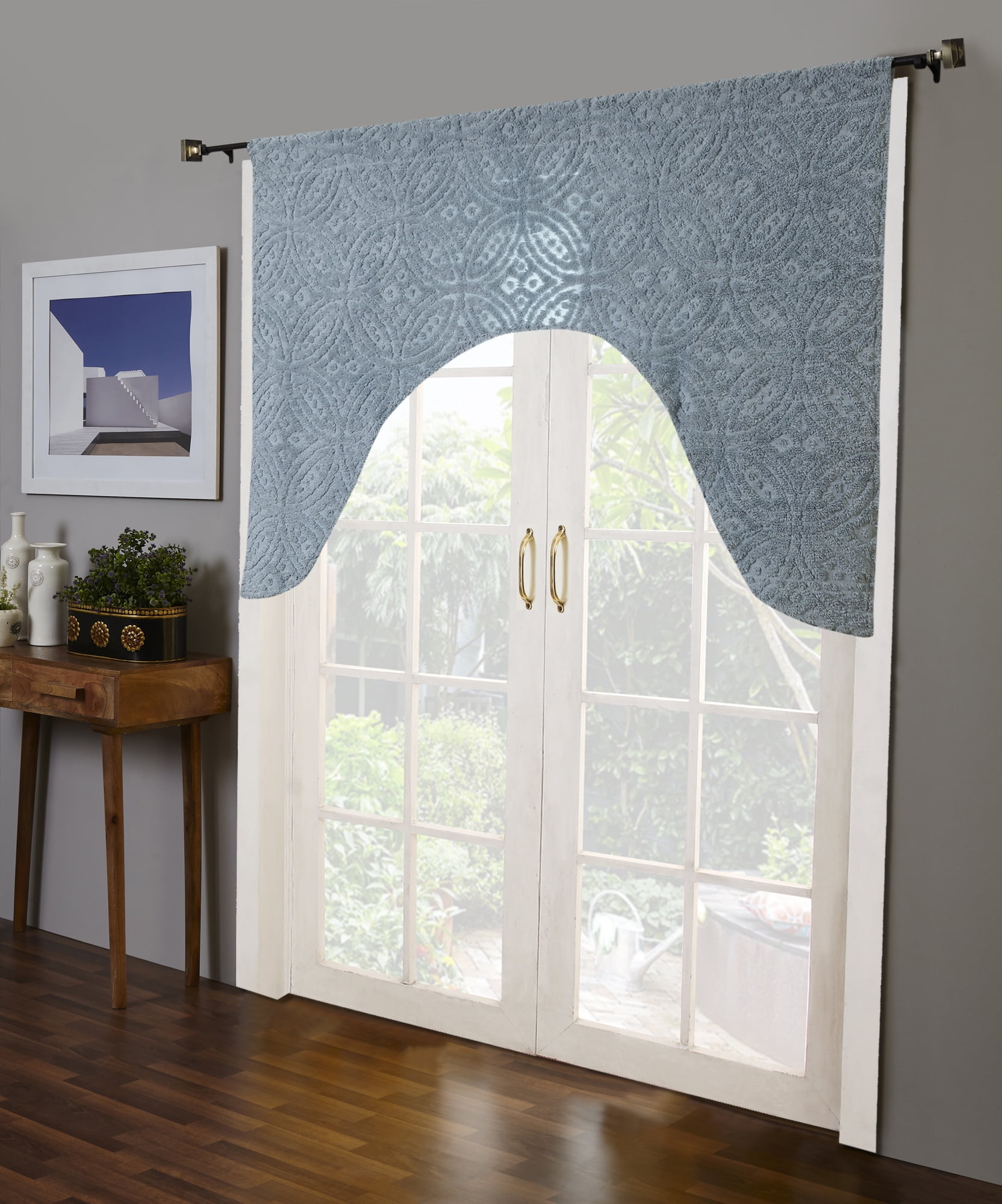 Better Trends Wedding Ring Valance 60 in. X 40 in. Blue - Walmart.com