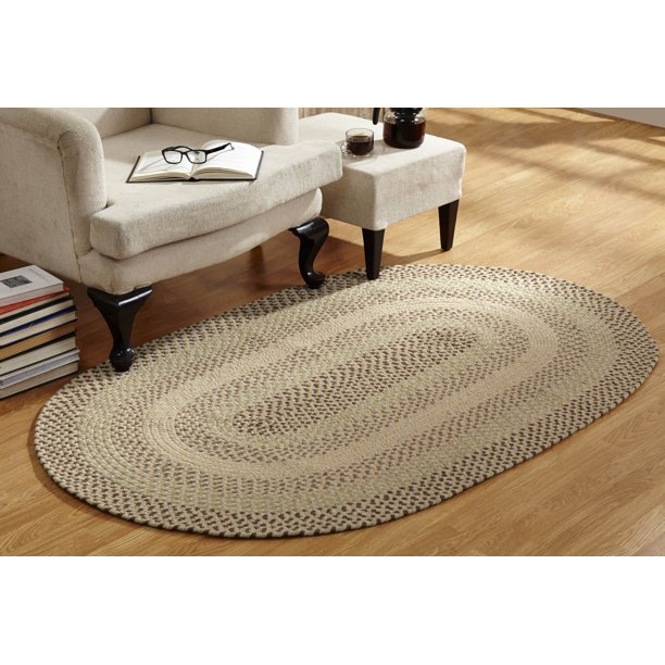 Better Trends Woodbridge 100% Wool 20" x 30" Braided Rug, Indoor use ...