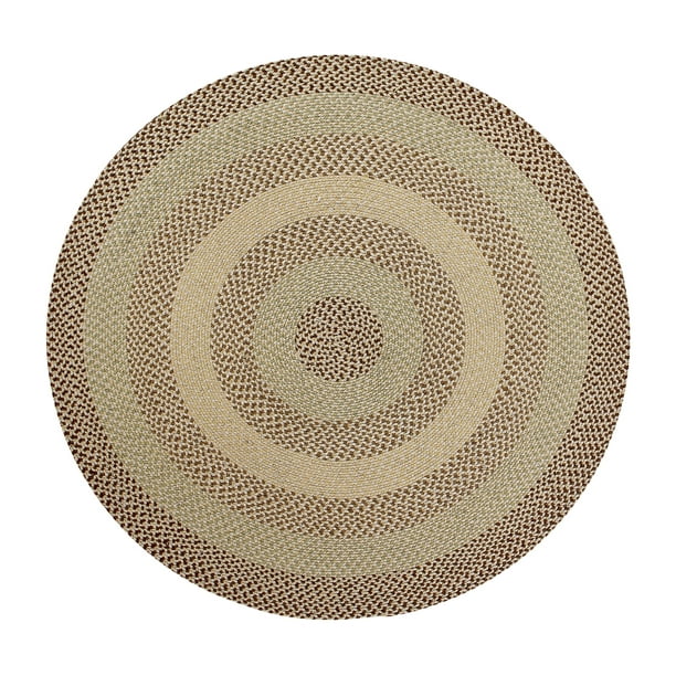 Better Trends Woodbridge 100% Wool 72" Round Braided Rug, Indoor use ...