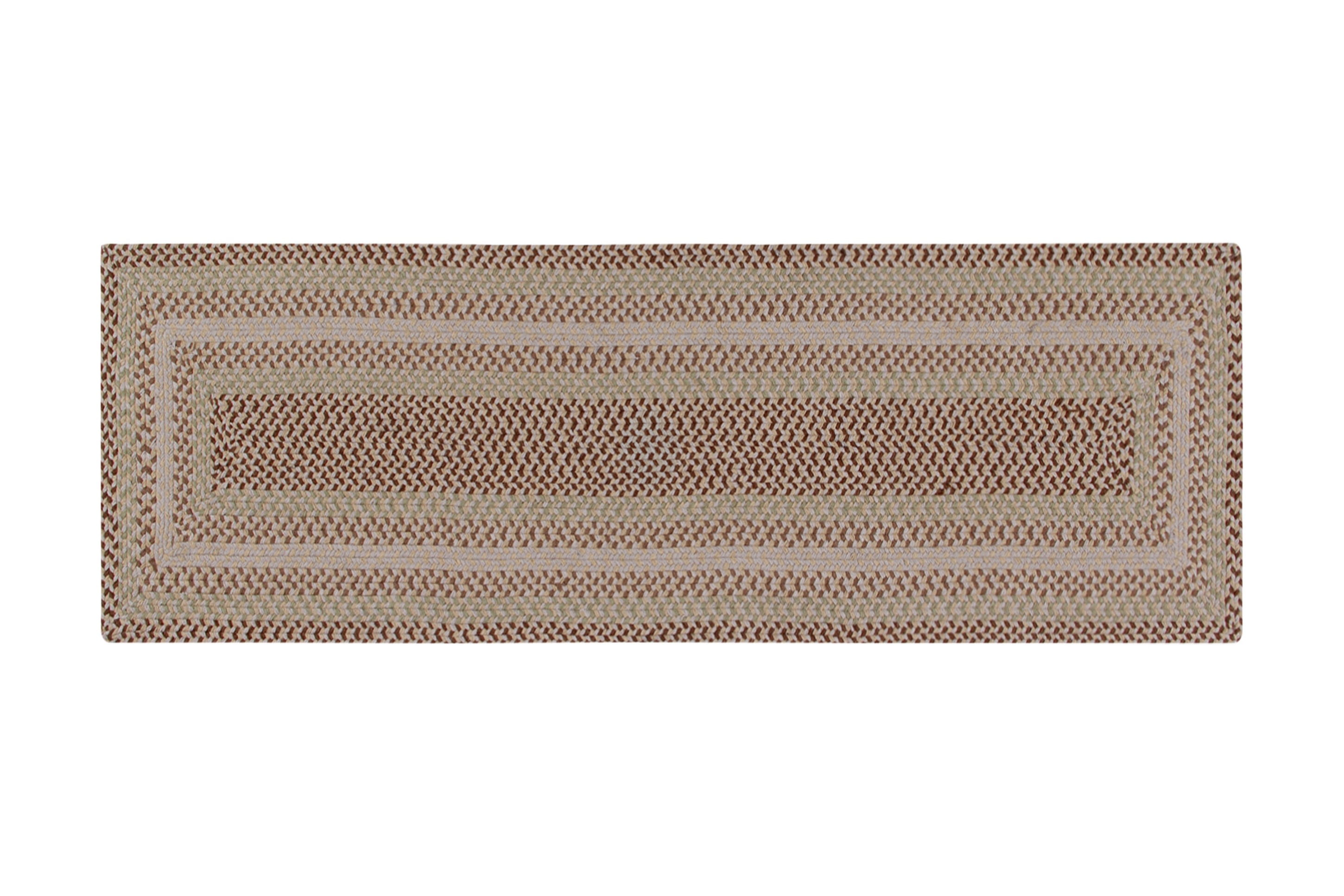 Better Trends Woodbridge Rectangular 24" x 96" Braided Rug - Natural ...