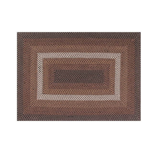 Better Trends Woodbridge Braided Wool Rug, 40x60 Rectangle, Black ...