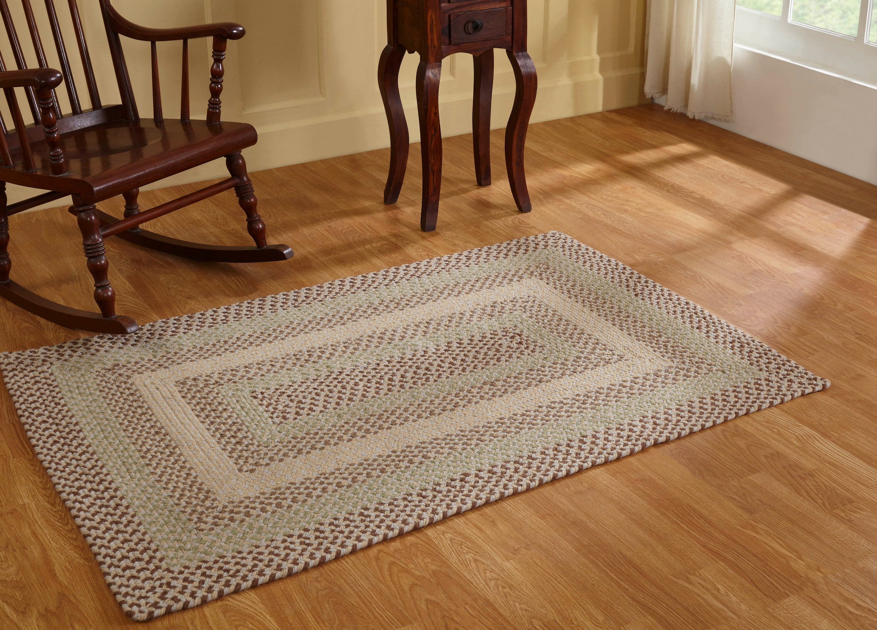Better Trends Woodbridge Rectangular 60" x 84" Braided Rug - Natural ...
