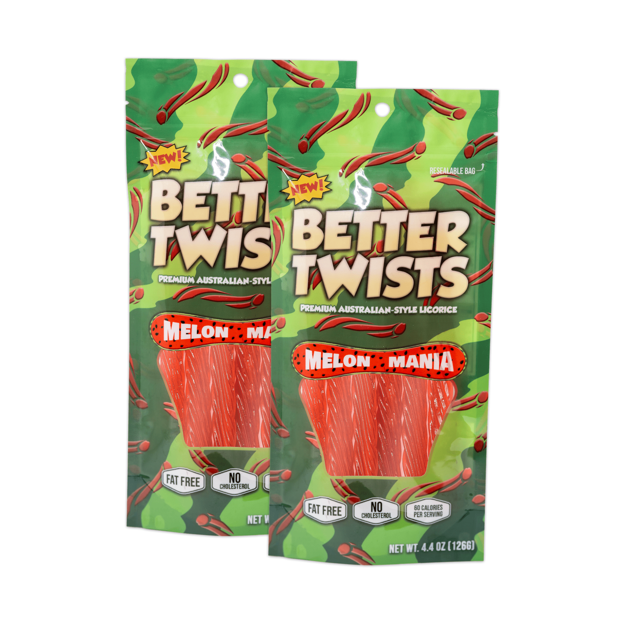 Better Twists Premium Australian-Style Licorice - Melon Mania (Pack of ...