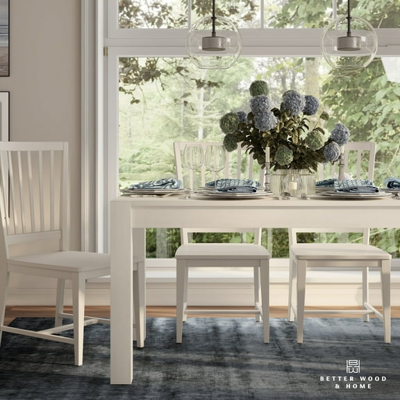 Dovelina 52" Wooden Round Modern Dining Table for Dining Room Kitchen ...