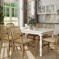 Better Wood & Home Sawyer 78" Extendable Solid Wood Farmhouse Dining ...