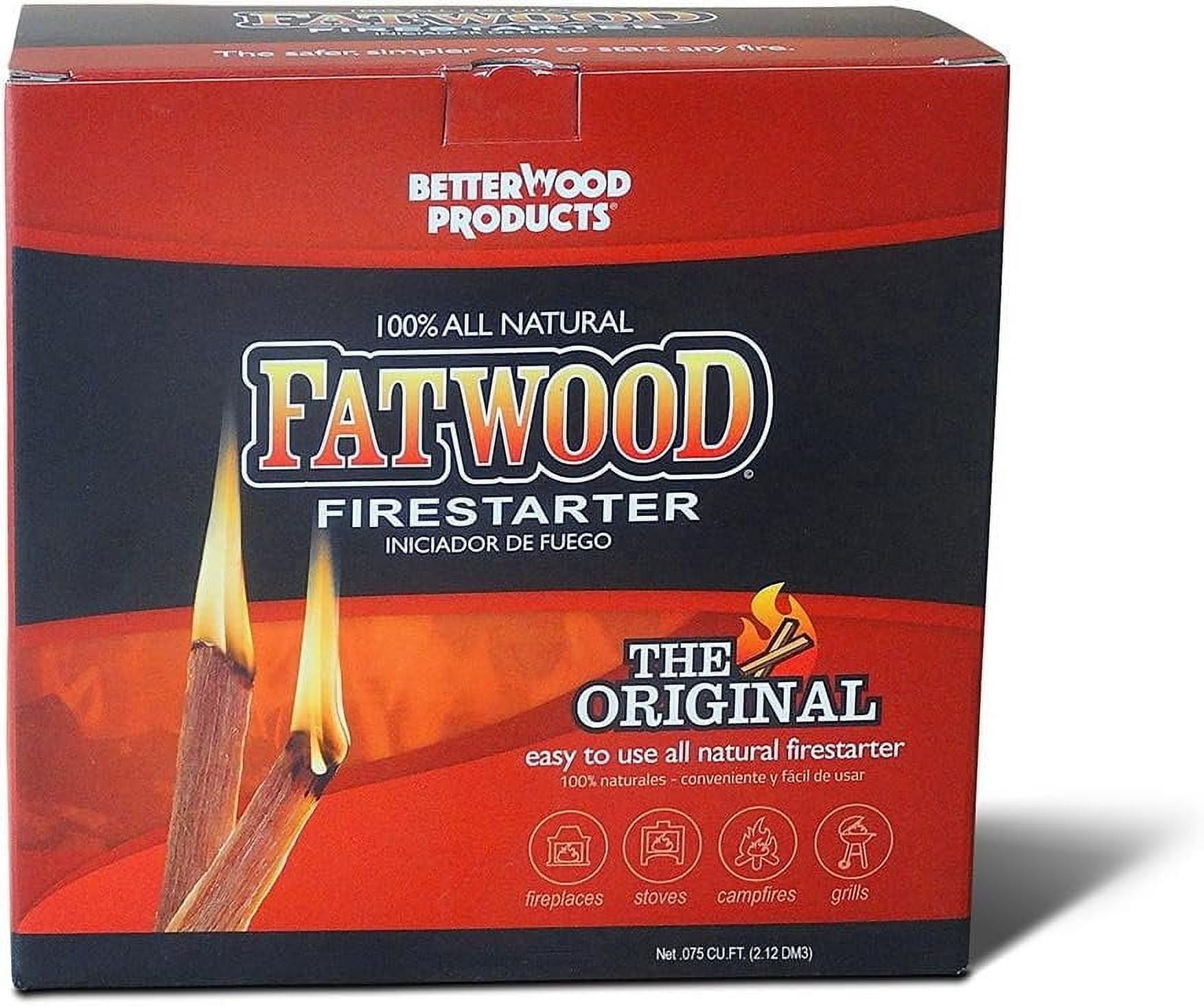 Better Wood Products Fatwood Firestarter Box, 3-Pounds - Walmart.com