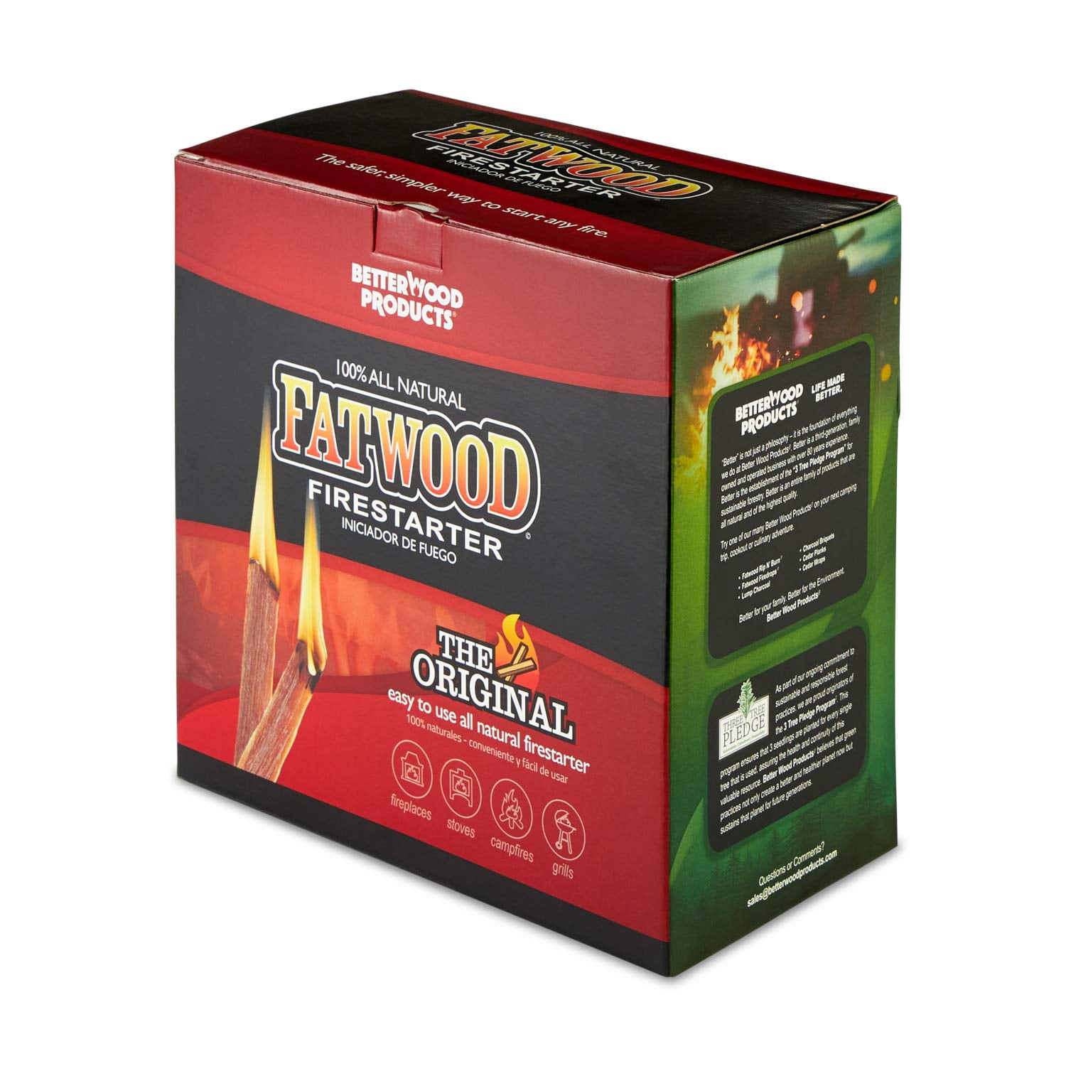 Better Wood Products Fatwood Firestarter Box, 5-Pounds - Walmart.com