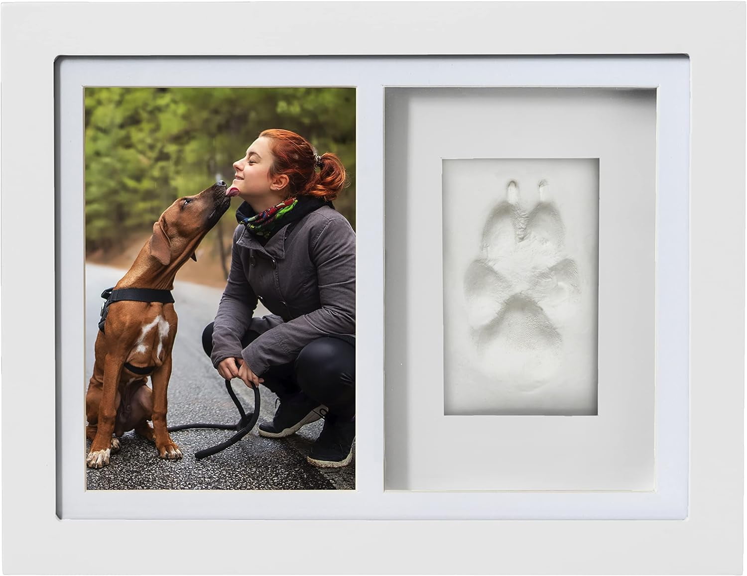Better World Pets Memorial Clay Paw Print Keepsake Frame, Cat and Dog ...