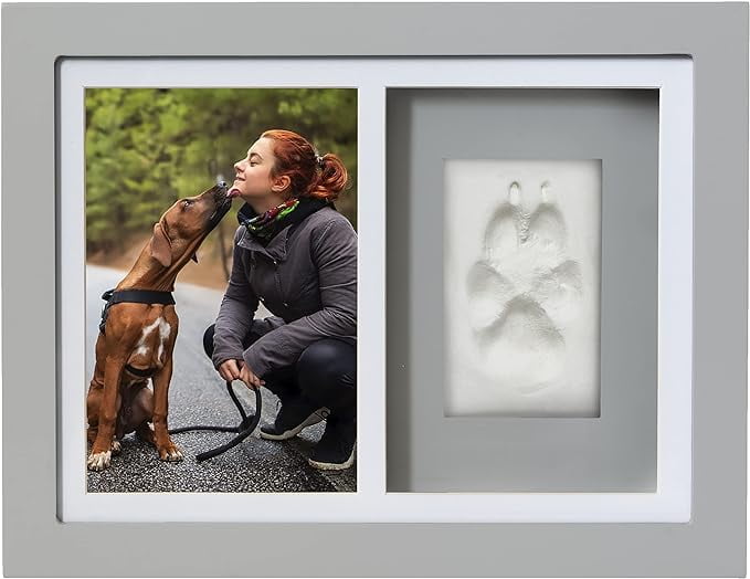 Better World Pets Pet Memorial Frame with Clay Paw Print Kit - Holds ...