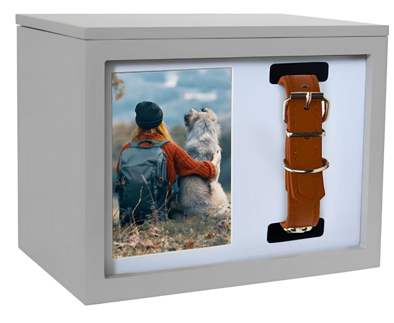 Better World Pets Urn and Keepsake Box Memorial, 4"x6" Photo Frame ...