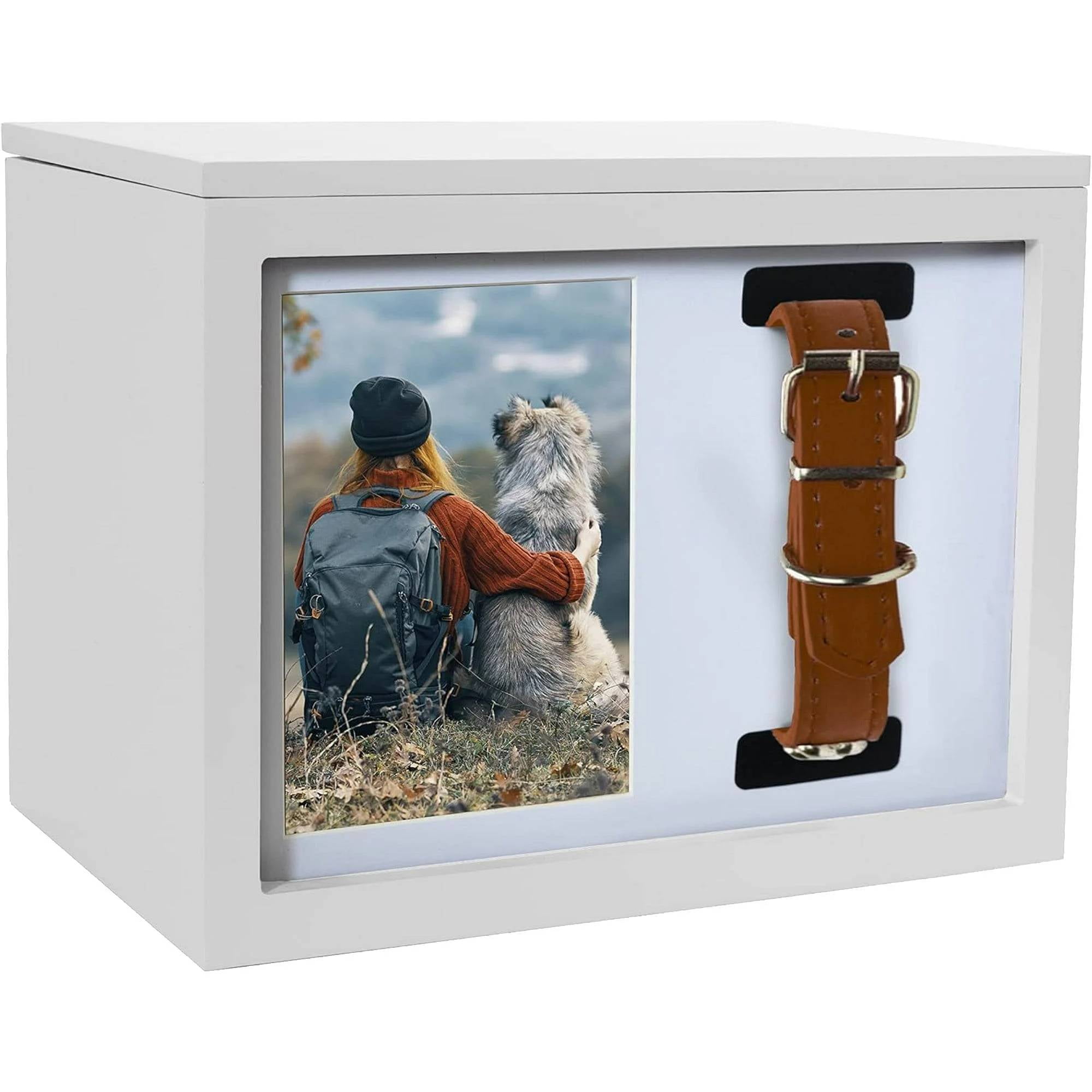 Better World Pets Urn and Keepsake Box Memorial Collar Display Photo ...