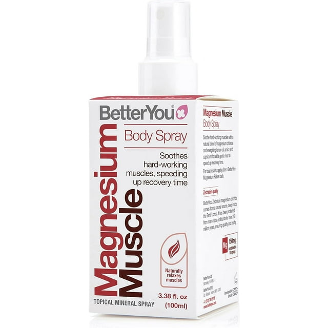 Better You Magnesium Muscle Spray, 100 Ml, 3.38 Oz.. - Walmart.com