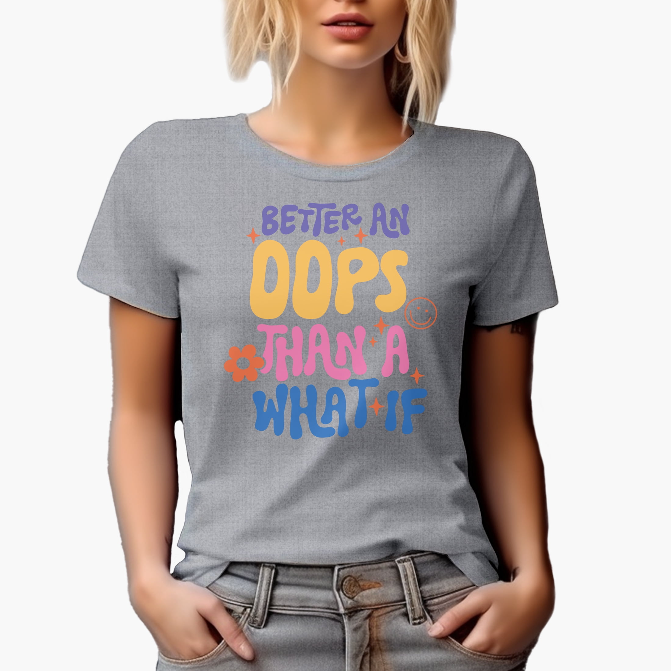 Better an Oops Than a What If Quote, Retro Groovy Text Art Merch Gift ...
