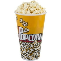 Reusable Retro Style Plastic Popcorn Serving Tubs, 3 Pack, 7" Tall x 4. ...
