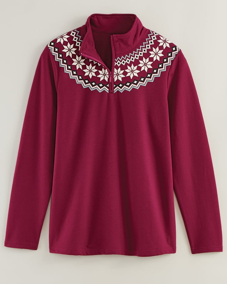 Blair Better Than Basic Everyday Quarter Zip Top - Walmart.com