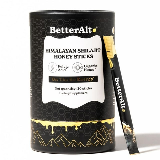 BetterAlt GOLD Shilajit Honey Sticks | Pure Himalayan Resin, Honey ...
