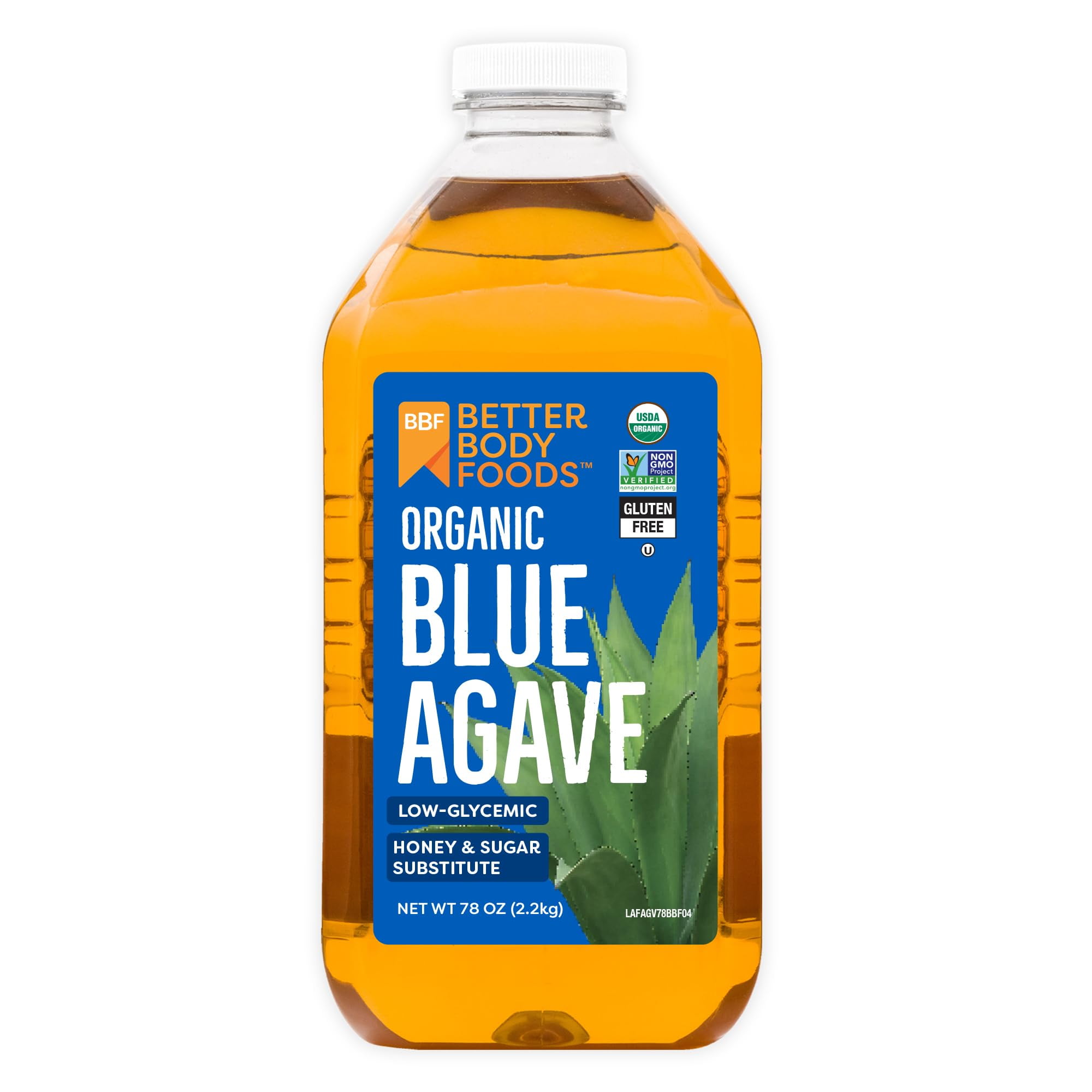 BetterBody Foods Organic Blue Agave, Low BSL1 Glycemic Sweetener, 78 oz ...