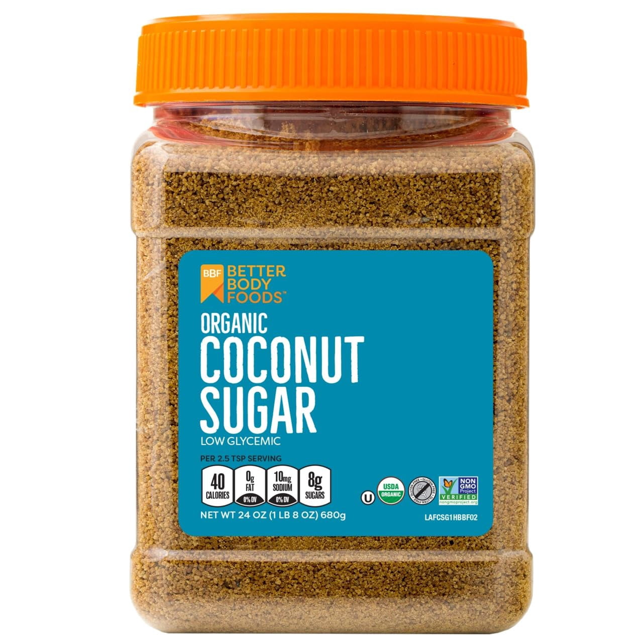 BetterBody Foods OrganicUMRT Coconut Sugar, Gluten-Free, Non-GMO, Low ...