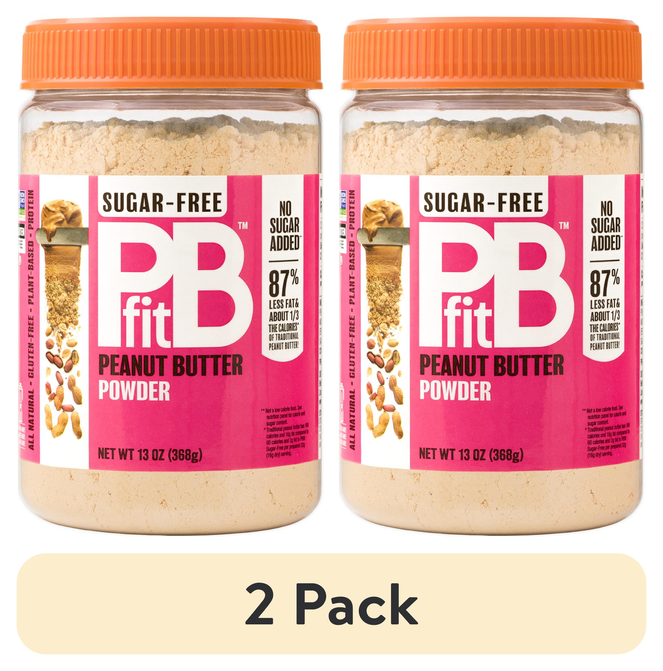 (2 pack) PBfit No Sugar Added Peanut Butter Powder, 8g Protein 9% DV ...