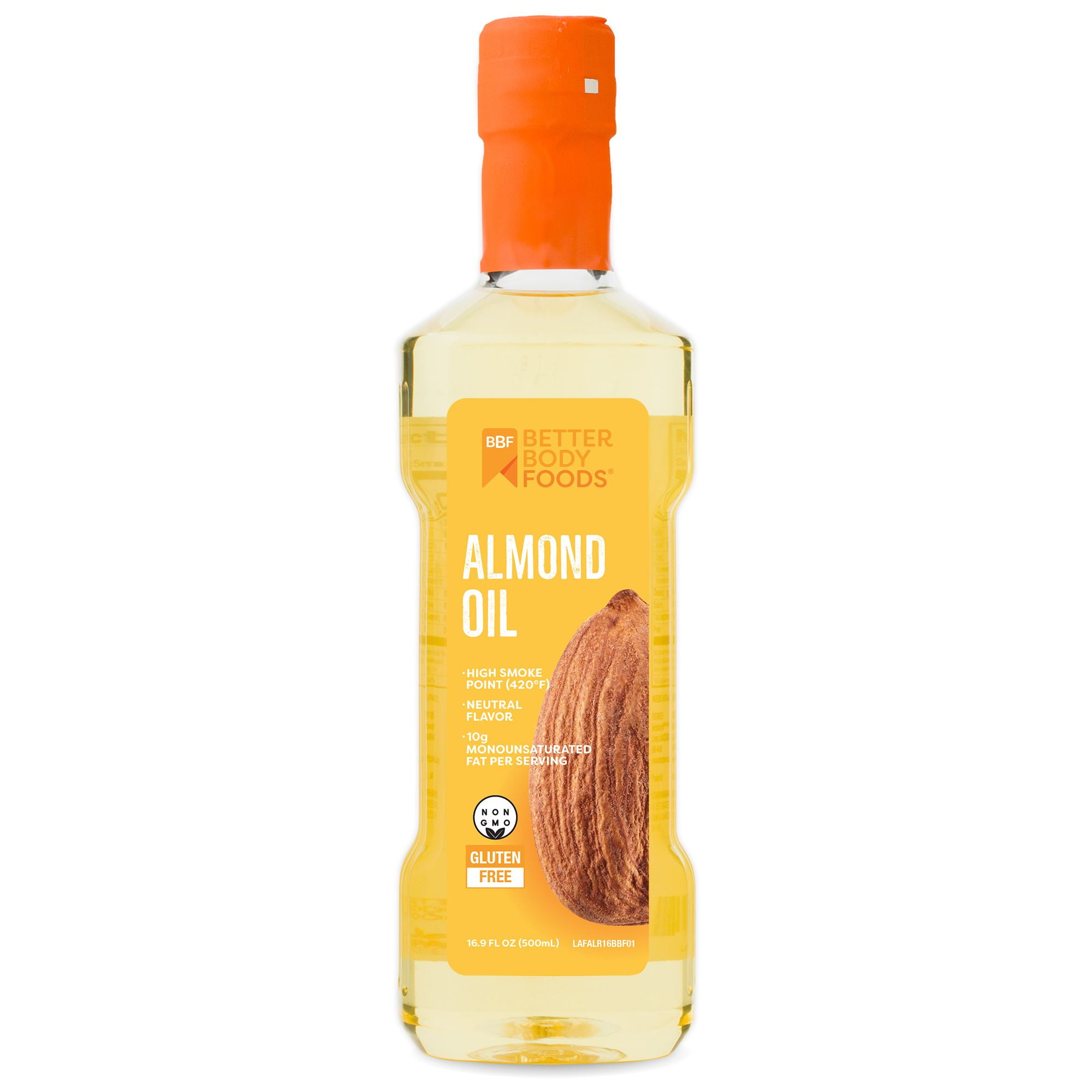 BetterBody Foods Refined Almond Oil 16.9 fl oz for Cooking Searing ...