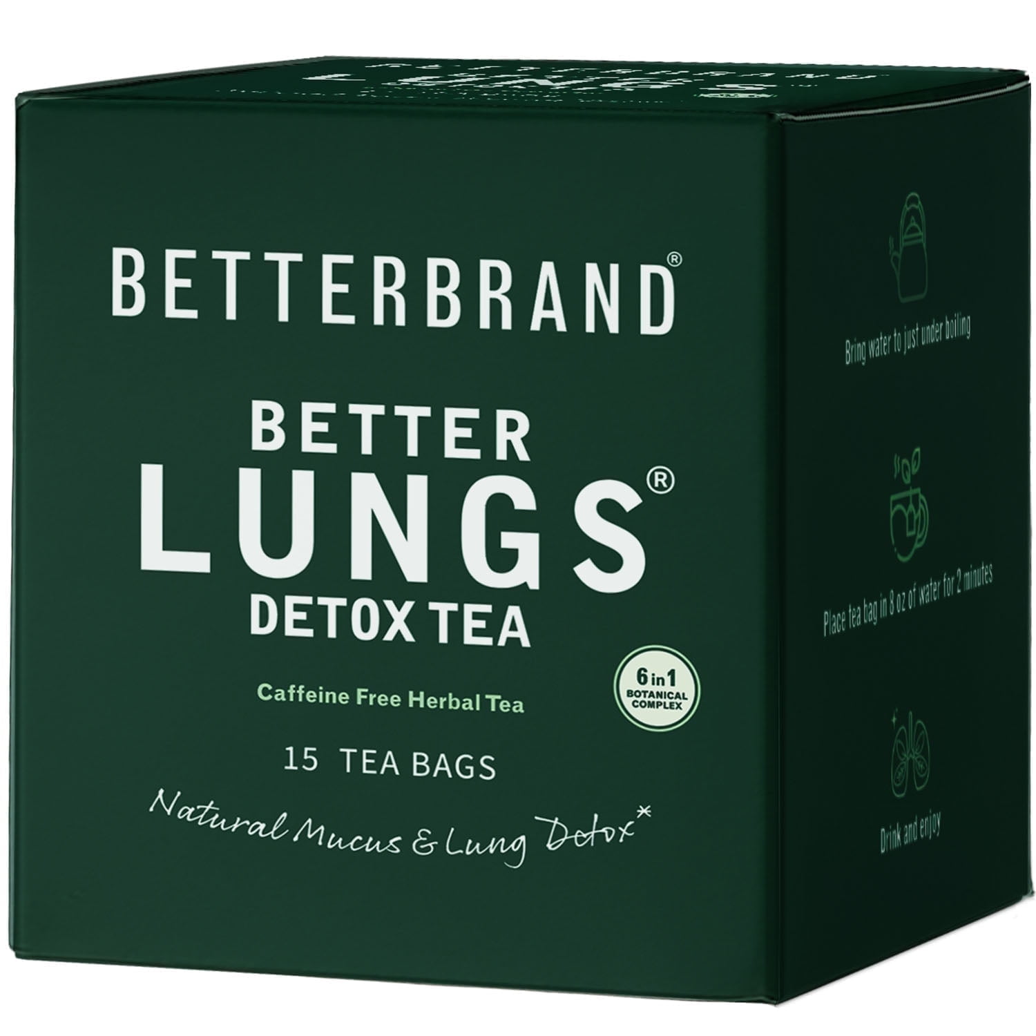 Better Brand BetterLungs Detox Tea, Herbal Lung Support, Mullein Leaf ...