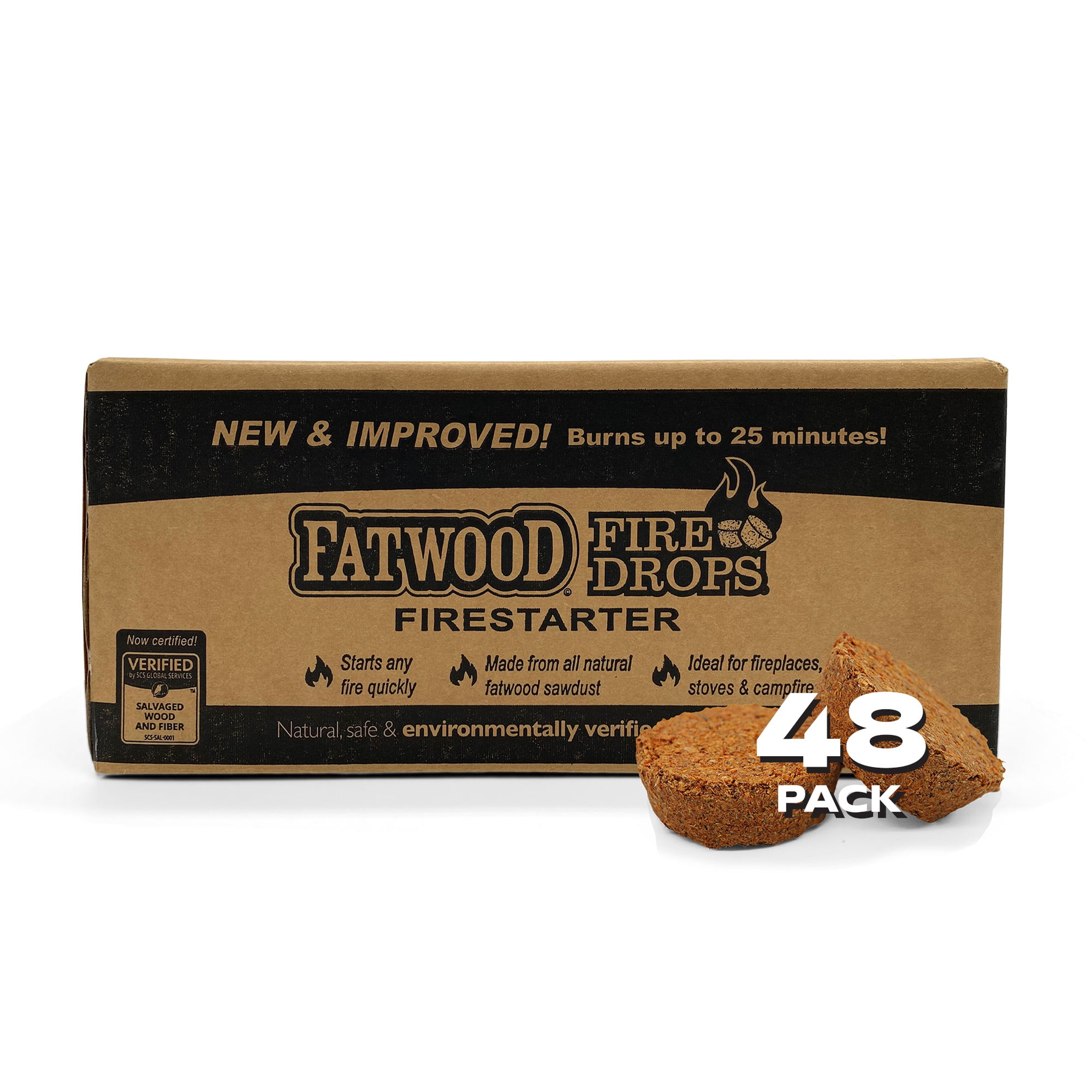 BetterWood Products Firedrop Fatwood Firestarter for Fireplace ...