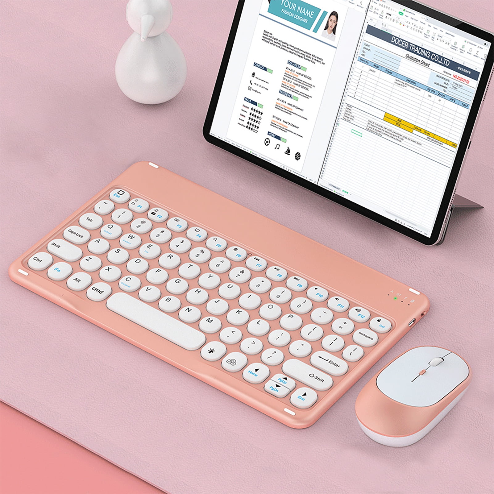 BetterZ 1 Set Wireless Keyboard Quick Response Long Standby Time Slim ...