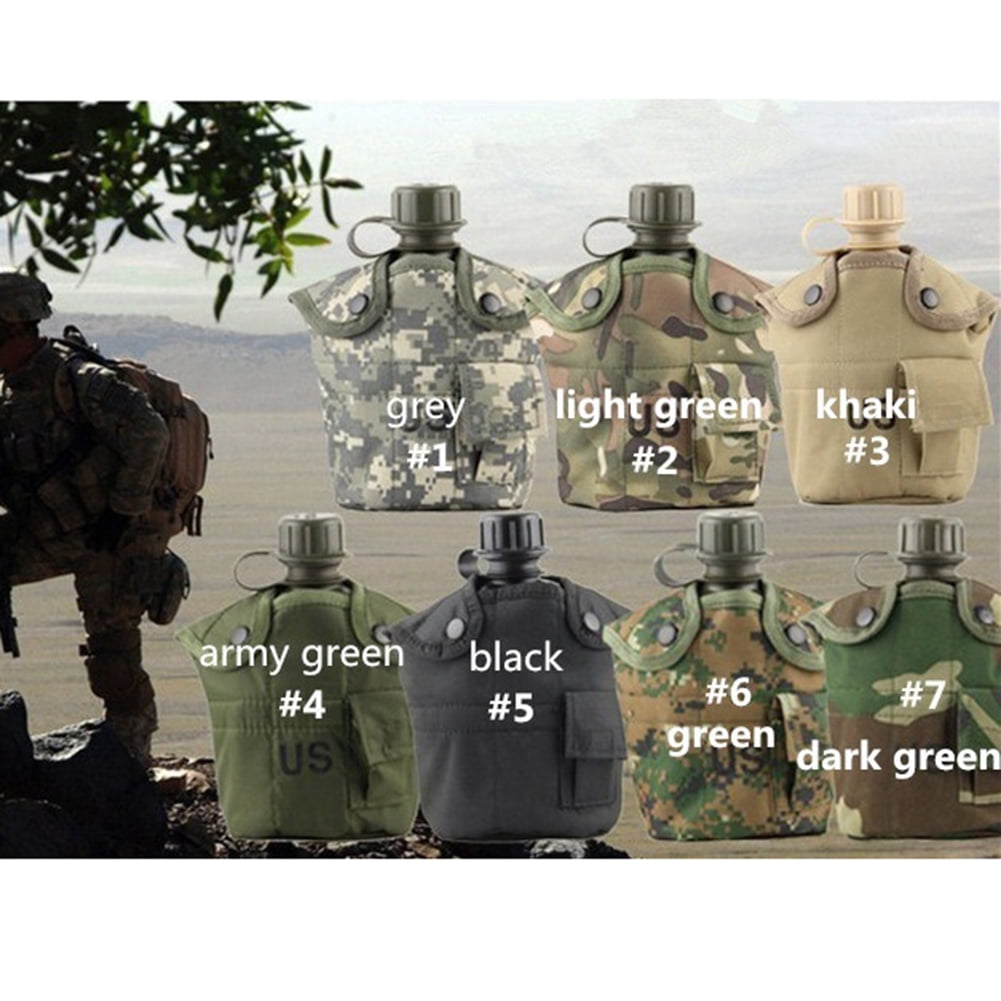 BetterZ 1L Army Military Water Bottle Camping Hiking Canteen Cup ...
