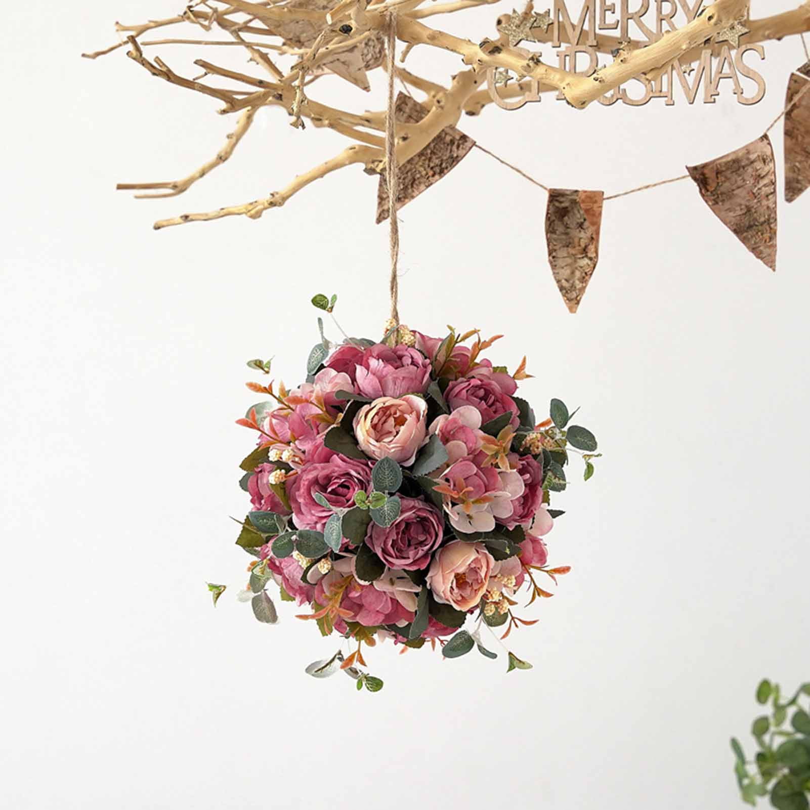 BetterZ Artificial Flower Ball Everlasting Realistic Plastic Colorful ...