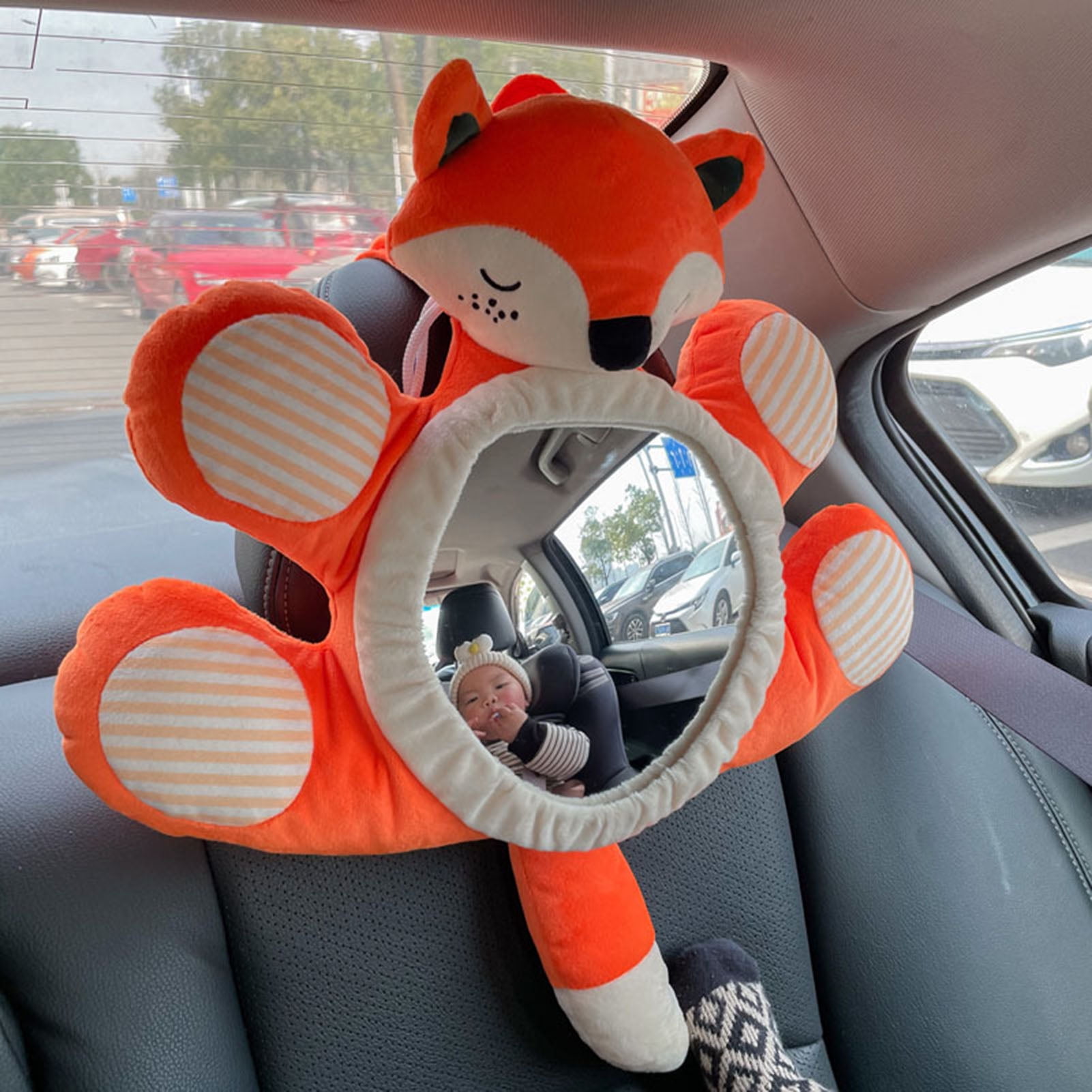 BetterZ Baby Rear Facing Mirror Giraffe Pattern Large Vision Acrylic ...