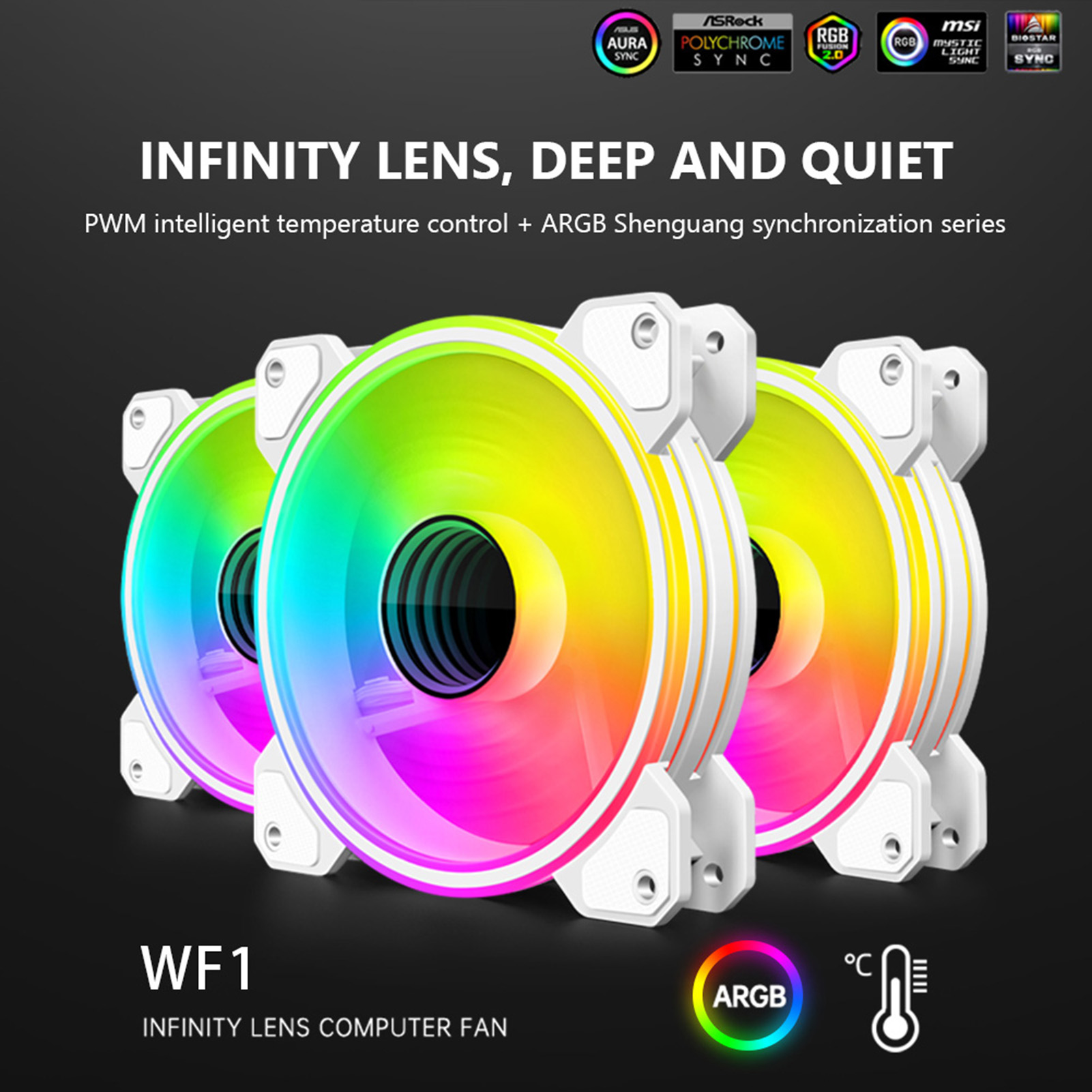 BetterZ COOLMOON WF1 Chassis Cooler Intelligent High Air Volume Run ...