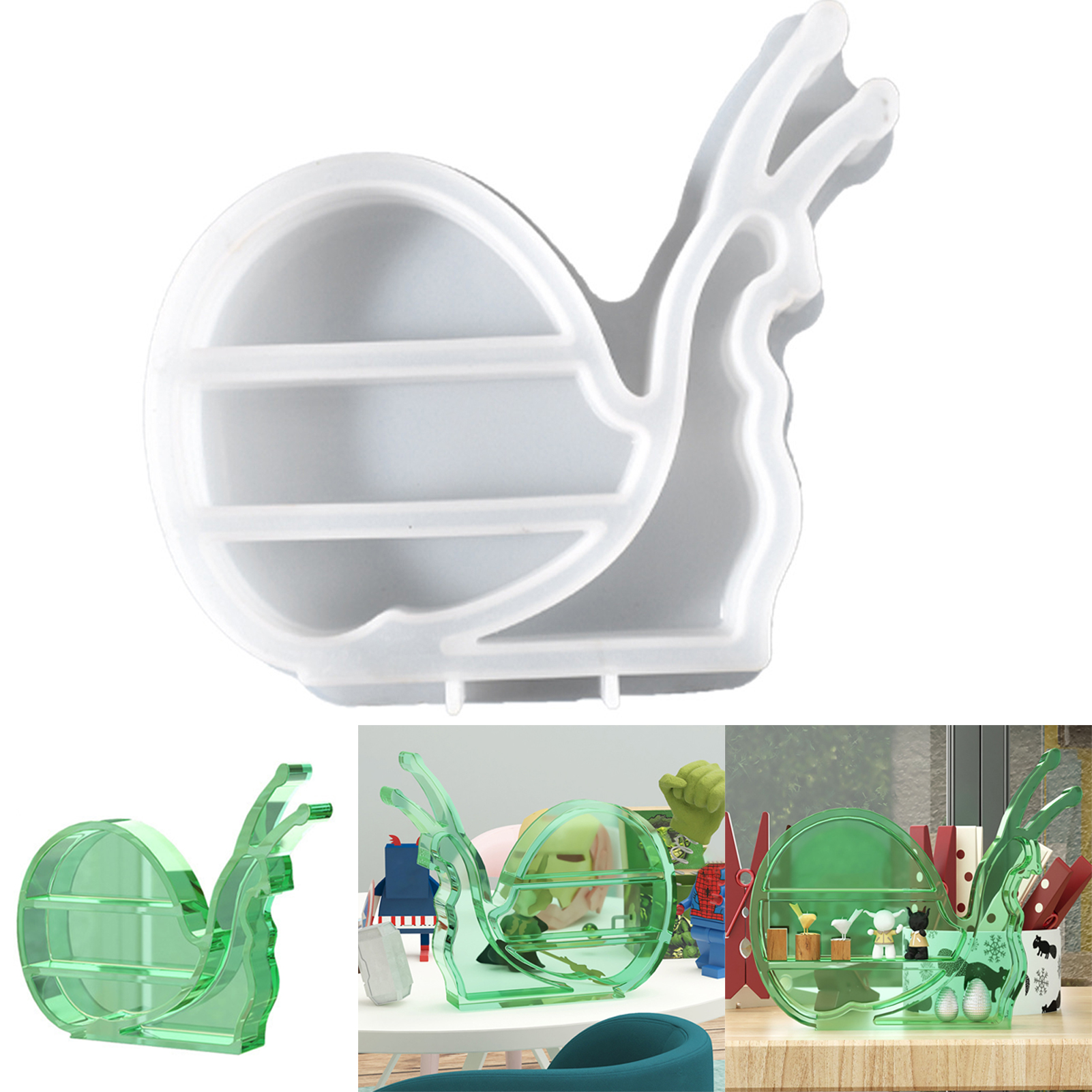 BetterZ Casting Mold Snail Shape Easy to Release Non-Stick Three ...