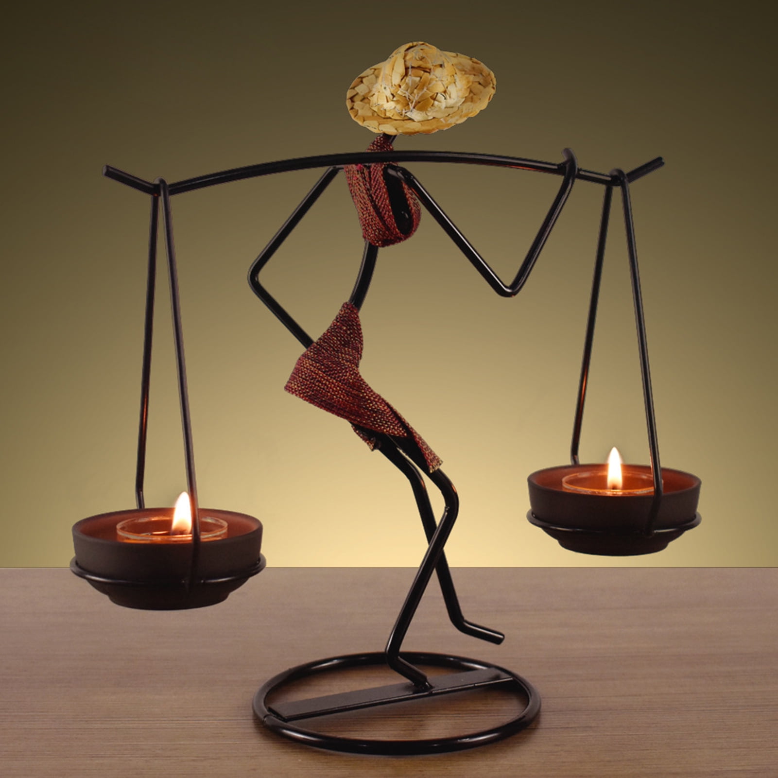 BetterZ Eye-catching Candle Holder Anti Fade Wrought Iron Stable ...