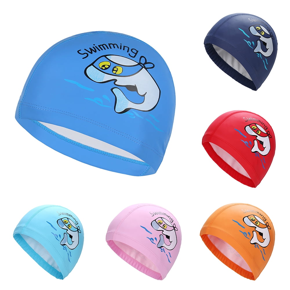 BetterZ Lovely Cartoon Dolphin Kids Children Waterproof Swimming Cap ...
