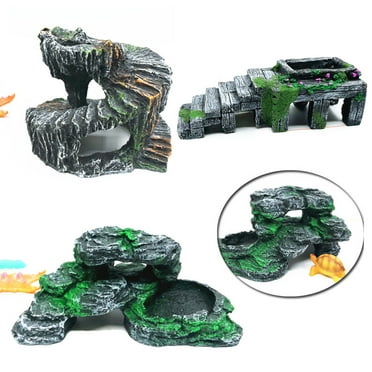 Ludlz Shale Step Ledge for Aquariums Terrariums, Adds Hiding Spots ...