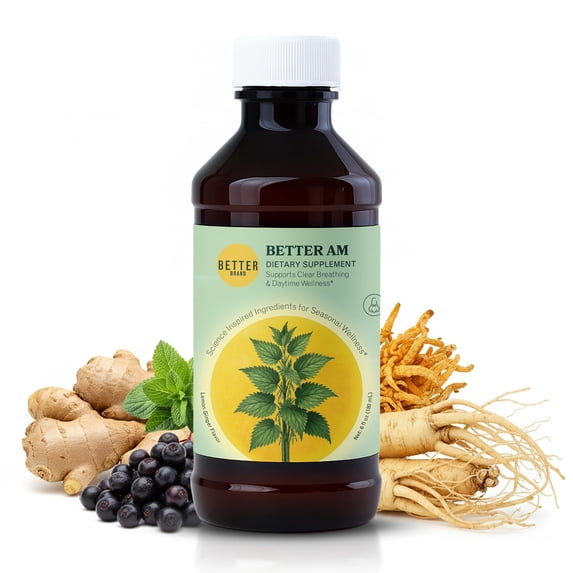 Betterbrand BetterAM Daytime Wellness Syrup – Natural Non-Drowsy ...