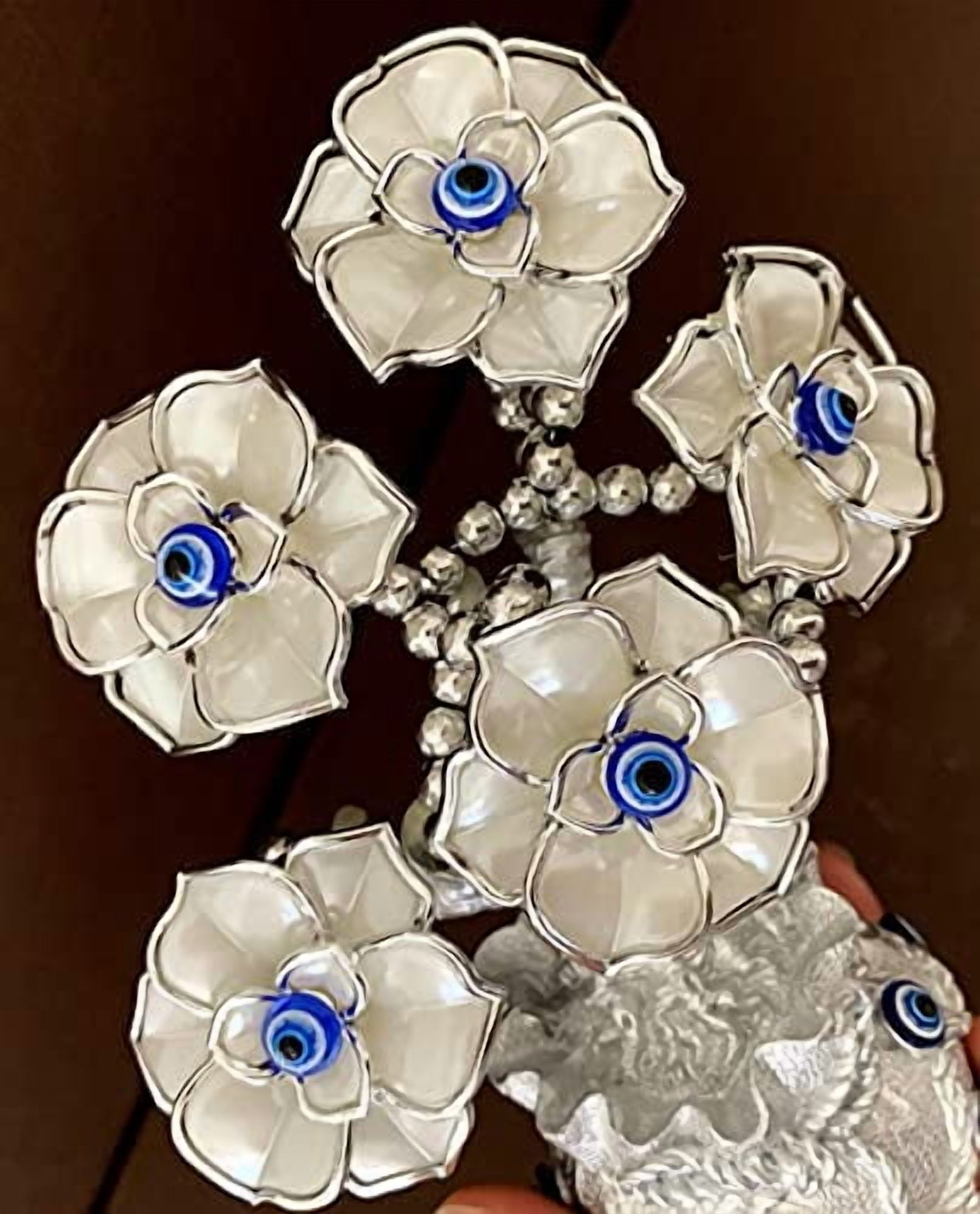 Betterdecor Mini Turkish Nazar Blue Evil Eye Tree in Wealth Bag Design ...