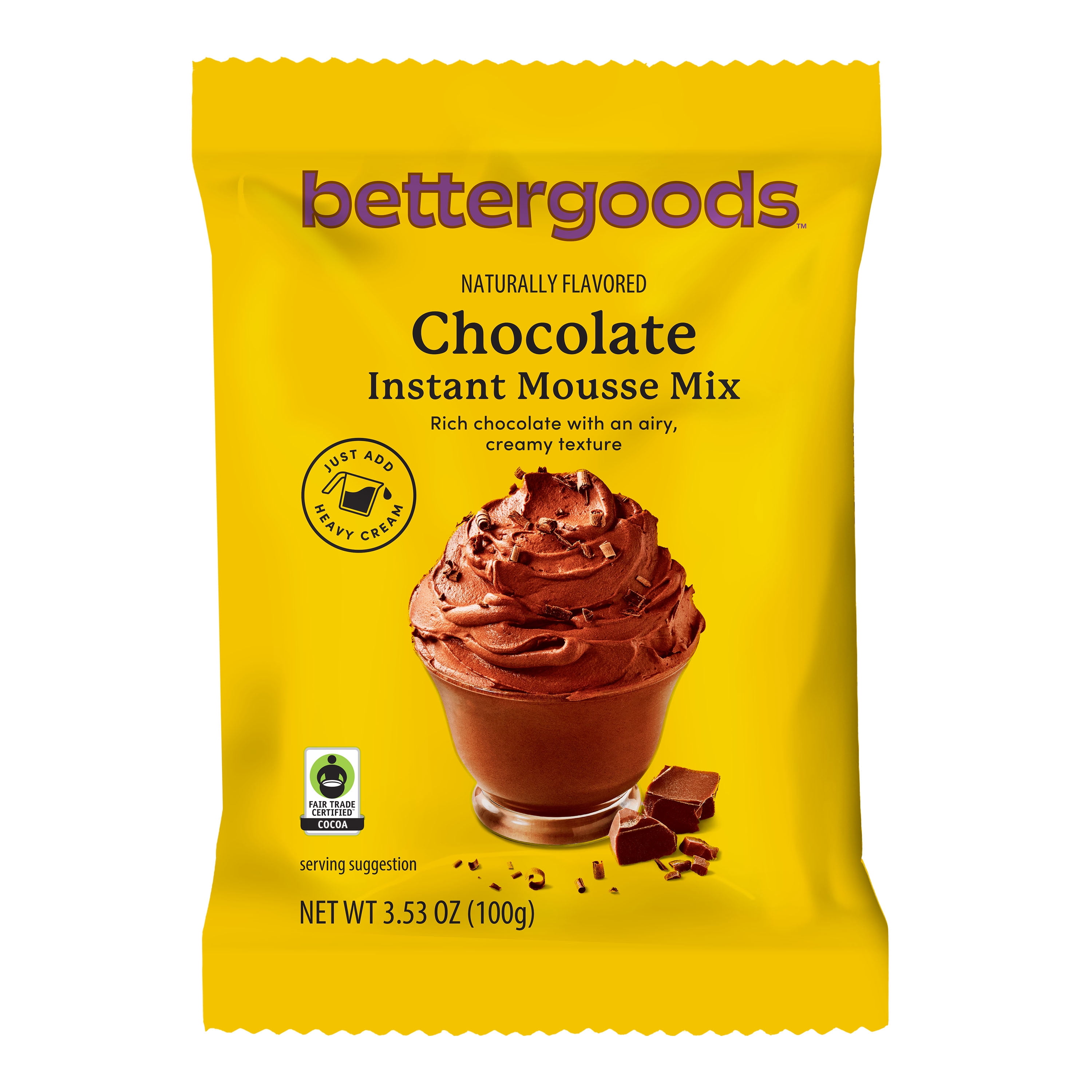 bettergoods Instant Chocolate Mousse Mix, 3.53 oz - Walmart.com