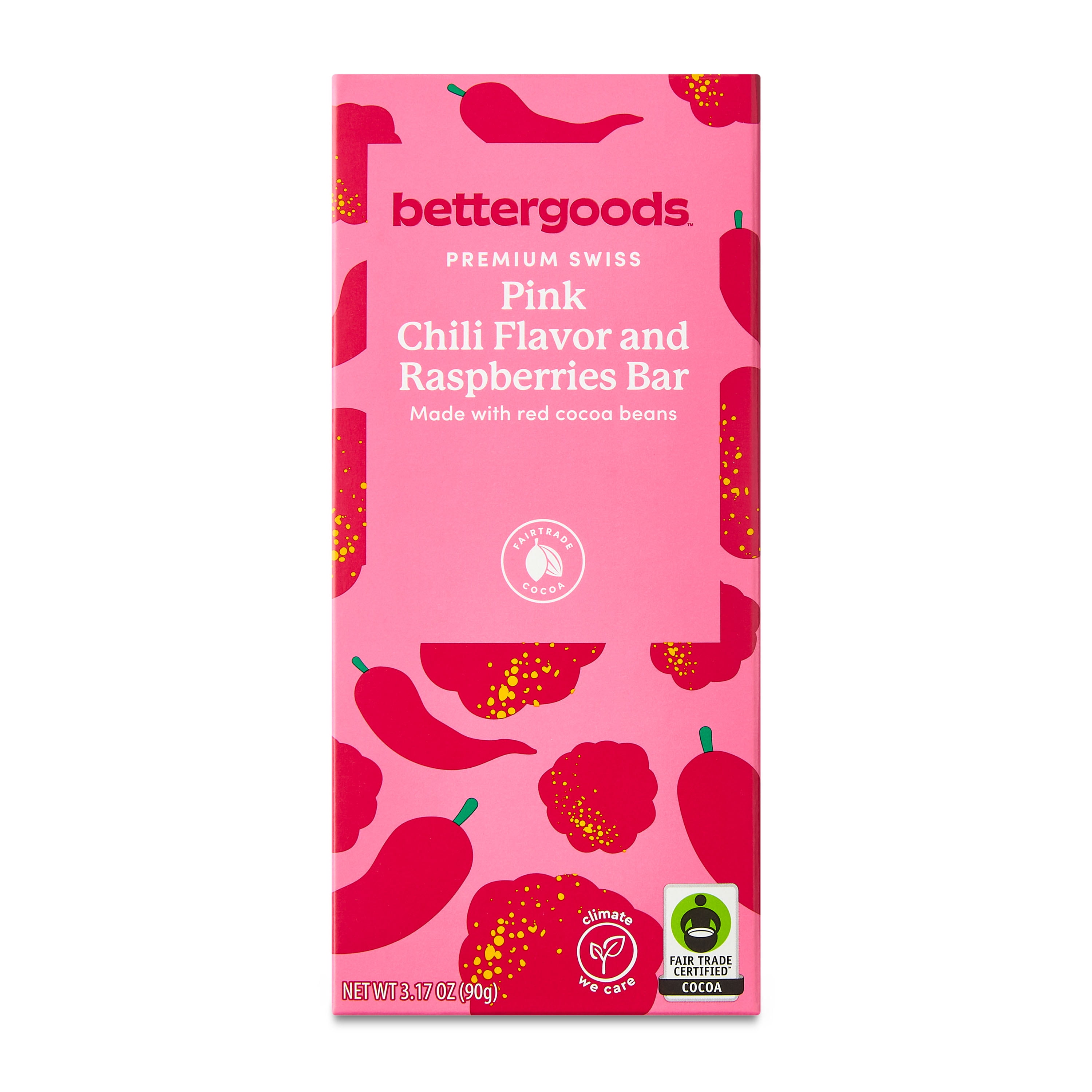 bettergoods Pink Chili Flavor and Raspberries Bar, 3.17 oz - Walmart.com